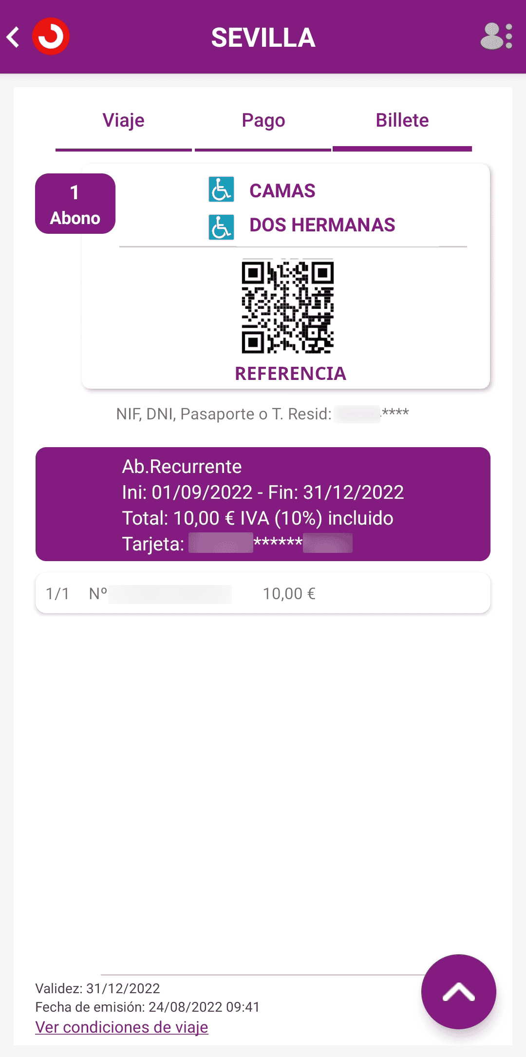 Abono recurrente de Cercanías y MD de Renfe en 2025