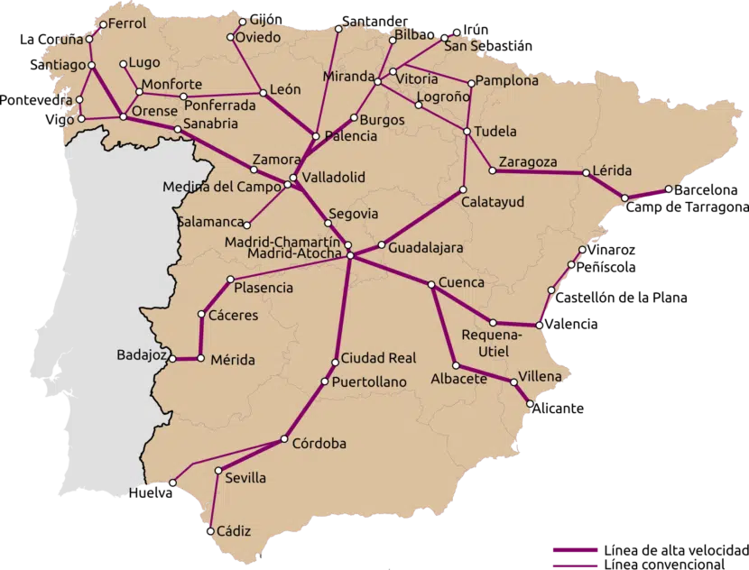 Renfe Alvia: información, recorridos y tarifas - Trainvelling
